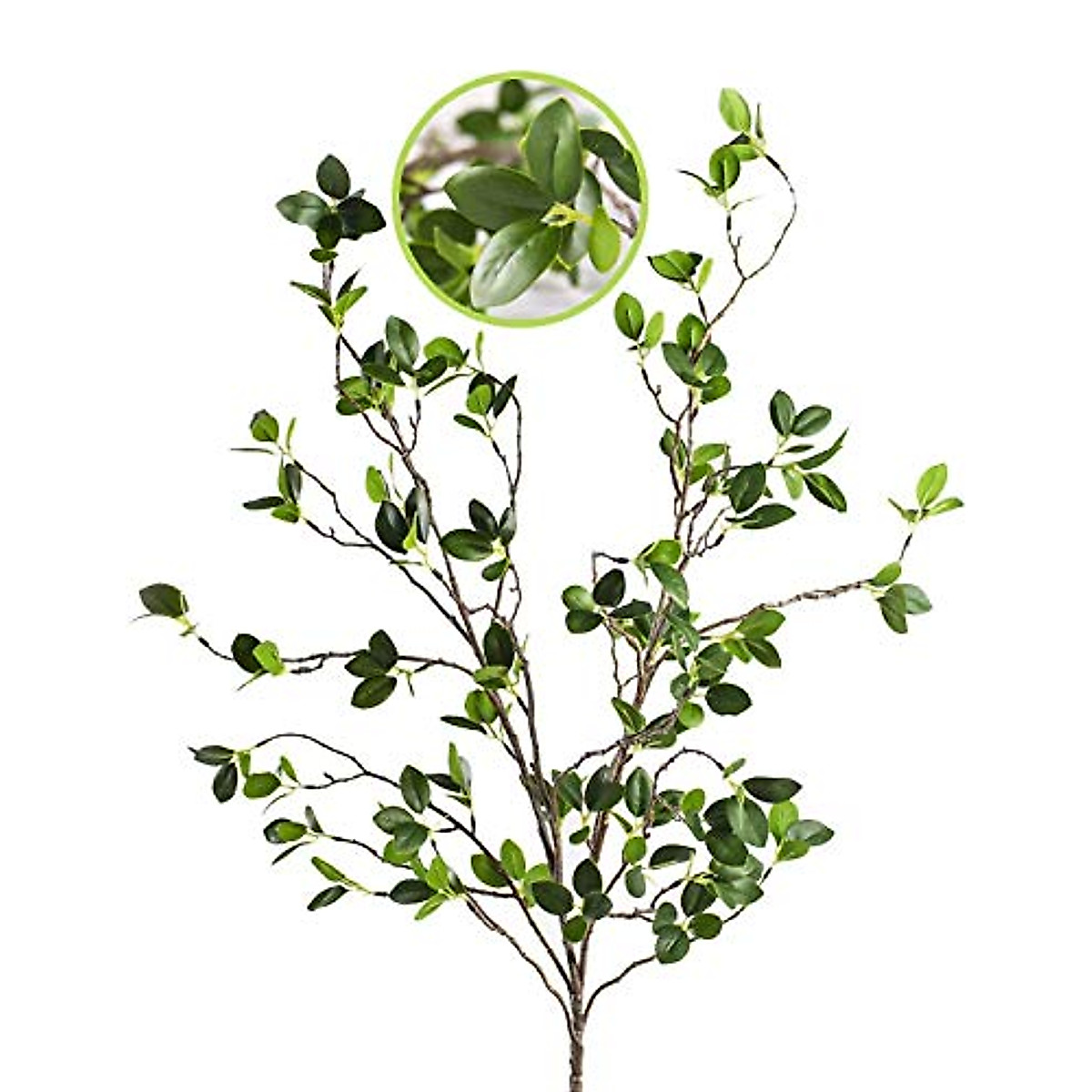 Artificial Plant 43.3 Inch Green Branches Leaf Shop Garden Office Home Decoration (2 pcs)