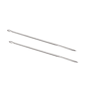 HIC Roasting Straight Trussing Needles, for Poultry and Stuffed Roasts, 18/8 Stainless Steel, 8-Inches, Set of 2, for Securing Stuffed Turkey, Chicken, and Roasts