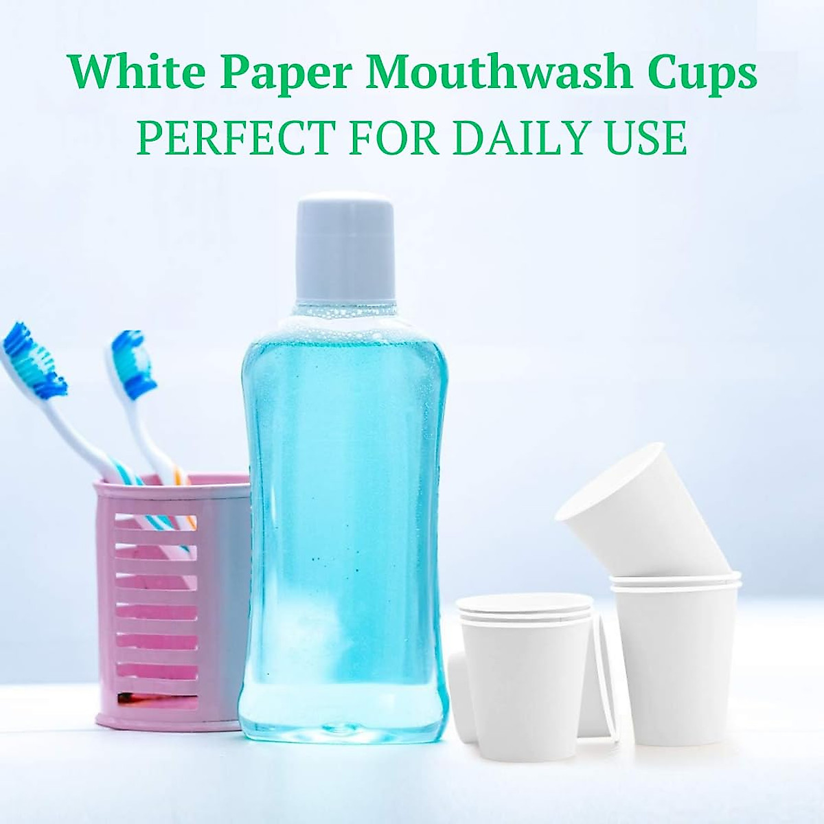 Lakesstory 50 Pack 4 oz. White Paper Disposable Cups – Hot and Cold Beverage Drinking Cup for Water, Juice, Coffee or Tea – Ideal for Water Coolers, Party, or Coffee On the Go’