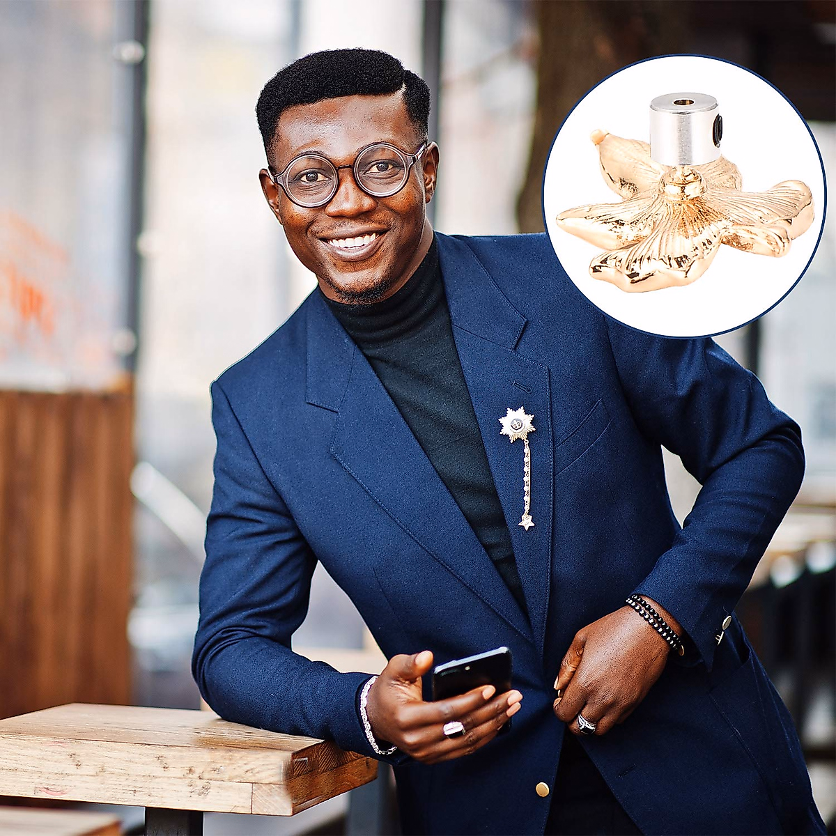 Mudder 100 Pieces Pin Keepers Pin Locks Pin Backs Locking Clasp with Wrench, 6 x 5 mm