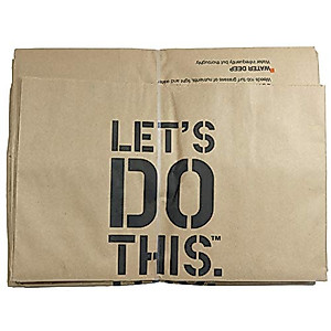 NLAVNG Heavy Duty Brown Paper 30 Gallon Lawn and Refuse Bags for Home and Garden (15 Lawn Bags) 2 Case of Pack of 15 Lawn Bags