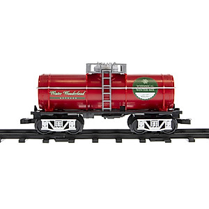 Lionel Battery-Operated Winter Wonderland Express Toy Train Set with Locomotive, Train Cars, Track & Remote with Authentic Train Sounds, Steam & Lights for Kids 4+