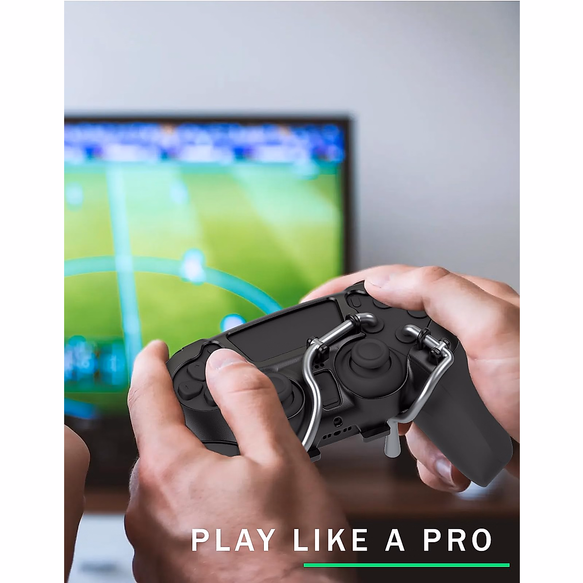 EXknight Leverback FPS Mechanical Paddles Attachment, Back Buttons Gaming Paddles for PS5 Controller (Black)