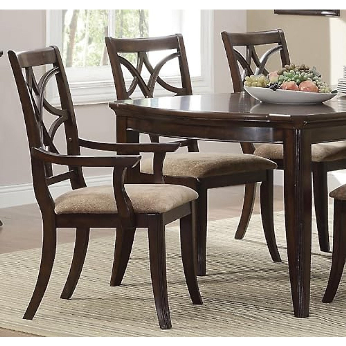 Patio Chairs for Adults, Dining Chair 20 Inch Seat Height 2PCS Cherry Seat Height 20" Wood Capacity 250LB 25.75" L 21" W 40.5" H Living Room Bedroom