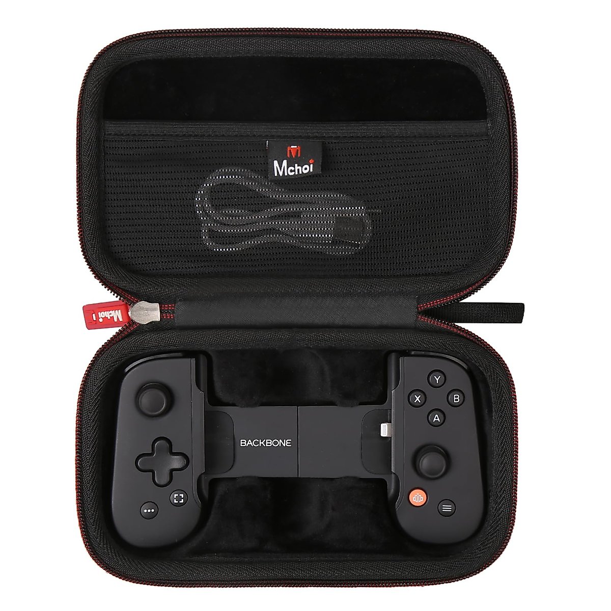 Mchoi Mobile Gaming Controller Case Fits for Backbone One Mobile Gaming Controller, with Mesh Pocket for USB Cable and Accessories, Case Only