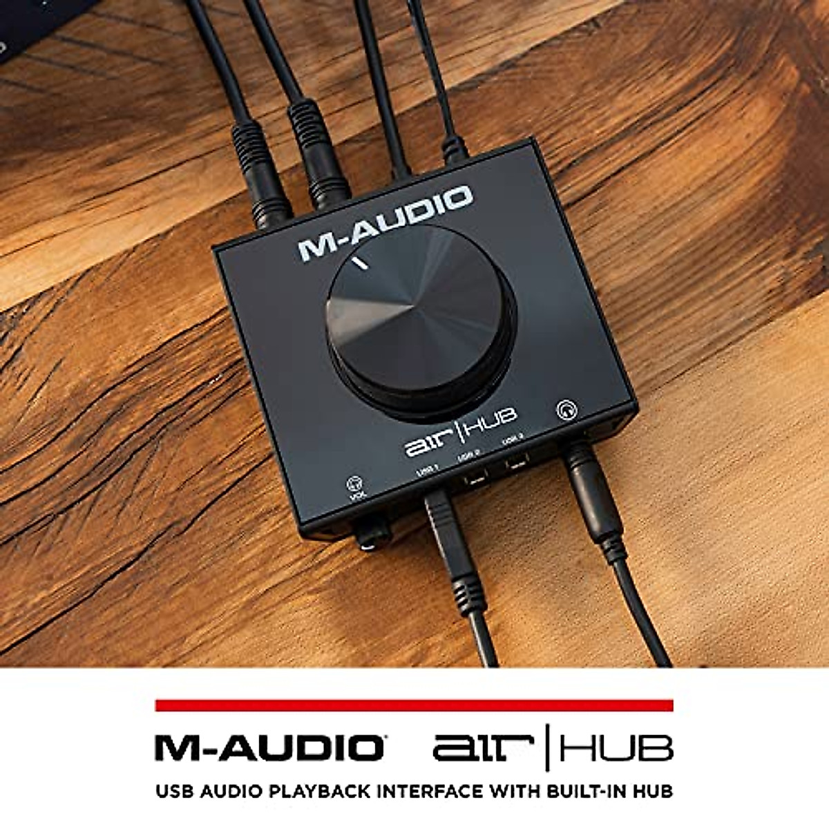 M-Audio AIR|HUB - USB Audio Interface with 3 Port Hub and Recording Software from MPC Beats Included