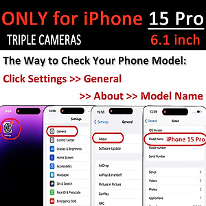 ZVE for iPhone 15 Pro Wallet Case (6.1 inch), Crossbody Phone Purse with Card Holder for Women, Zipper Leather RFID Blocking Carrying Cover with Wrist Strap for iPhone 15 Pro- Black