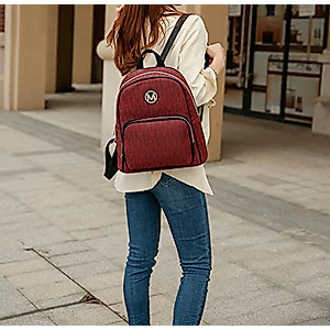 MKF Backpack Purse for Women & Teen Girls – PU Leather Top-Handle Ladies Fashion Travel Pocketbook Bag – Daypack White