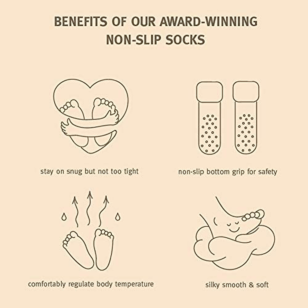 Babysoy Unisex Baby Grip Socks with Non-Skid Soles – Toddler Grip Socks for Infants – Non-Slip Baby Socks with Grips – Anti-Slip Ankle Socks for Crawling- Pack of 4s (0-6 Months, Pirate/Thunder)