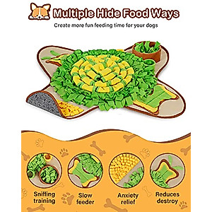 HOPET Snuffle Mat for Large Dogs, Slow Feeder Dog Puzzle Toys Interactive Sniff Feeding Training Mat for Puppy Treats Mind Game for Boredom and Stress Relief for Outdoor Indoor Small Medium Breed