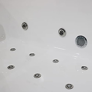 DECORAPORT 71 Inch 2 Person Air Bubble Infusion Whirlpool Bathtub with Control Panel,Air jets with Light, USB for Speaker (D-DK-Q411)