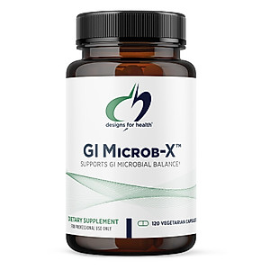 Designs for Health GI Microb-X - Botanical Gut Support, Cleanse + Detox Supplement with Tribulus, Berberine + Barberry Extract - Vegetarian + Non-GMO (120 Capsules)