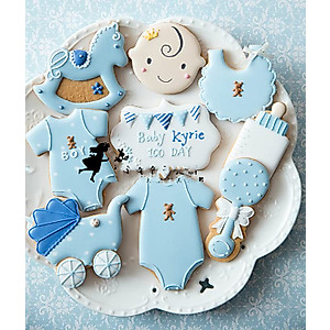 Baby Shower Cookie Cutters,Cute Shapes of Onesie, Bib, Plaque/Frame,Baby Bottle, Baby Carriage for Baby Showers, Reveal Parties with Receipe Book