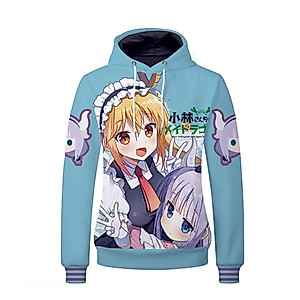 GO2COSY Anime Miss Kobayashi's Dragon Maid Cosplay Tohru Jacket Sweatshirt Fleeces Costume Hoodie