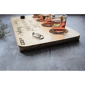 Personalized Wood Flight Board Cutting Charcuterie Engagement Wedding Bridal Shower Birthday Housewarming Fathers Mothers Day Gifts