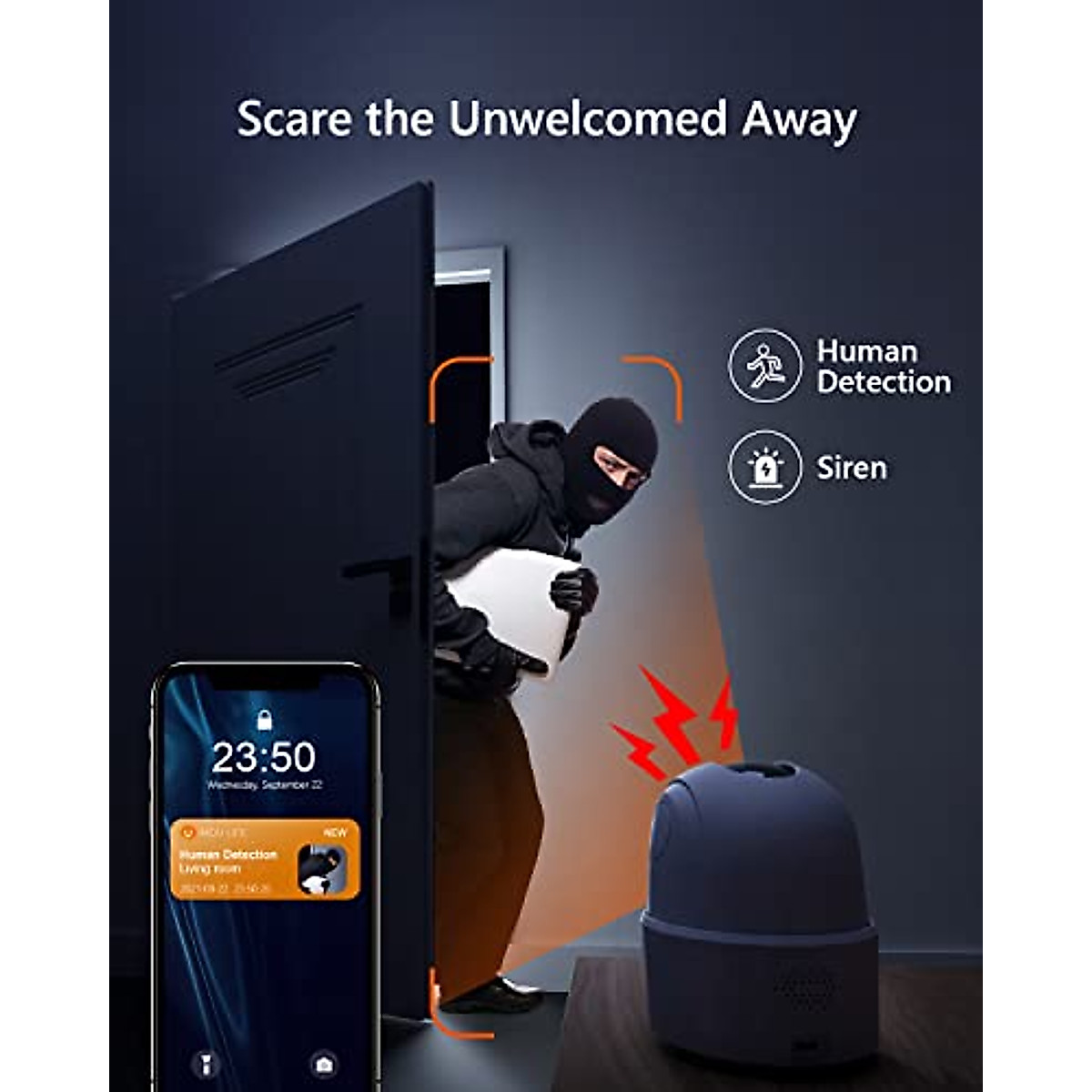 Imou 2.5K WiFi Camera Indoor Pet Dog Camera 4MP, 360° Home Security Wireless IP Baby Camera, Human Detection AI, Smart Tracking, Siren, 10m Night Vision, 2-Way Audio, Privacy Mode, Works with Alexa