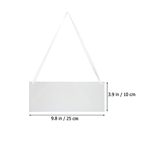 ULTECHNOVO DIY Acrylic Wedding Chair Signs Blank Clear for Mr Mrs Wedding Home Office Crafting for Bride Groom with Ribbon 6pcs