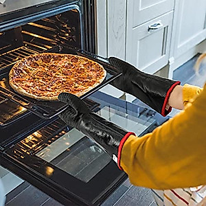 BBQ Gloves, Heat Resistant Ov Grill Gloves Heat Proof/Fireproof/Waterproof/Oil Resistant Gloves for Smoker/Grilling/Cooking/Baking/Frying