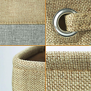 uxcell Collapsible Fabric Storage Basket Bins with Dual Handles, Foldable Toy Bins for Laundry Clothes Storage, Home Organizer for Bedroom Office Closet Shelves Gray Small