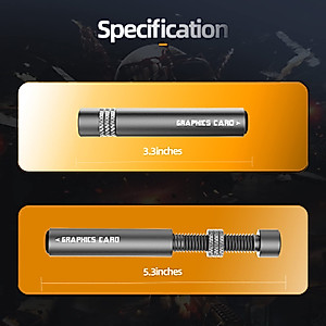 Gamital GPU Support Bracket Vertical Bloster - Graphics Card Brace GPU Stand Anodized Aluminum Sag Holder VGA Brace Support for All Universal Gaming nVIDIA GeForce GTX AMD Radeon Graphics Card & More