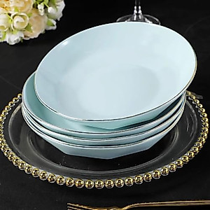 ESTELAR Dinner Plates Set Creative Phnom Penh Celadon Plate Dish Plate Household Ceramic Plate Set Nordic Dinner Plate Kitchen Salad Bowl (Size : Large)