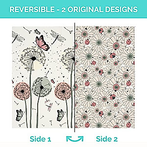 JumpOff Jo - Large Waterproof Foam Padded Play Mat for Infants, Babies, Toddlers, Play Pens & Tummy Time, Foldable Activity Mat, 70 in. x 59 in. - Daisy Bug