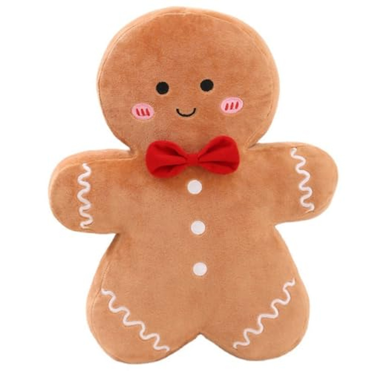 Cyprinus Carpio 5-7/8 INCH Christmas Gingerbread Man Pillow Creative Biscuit Man Plush Soft Throw Pillows Stuffed Premium Polyester Fiber Sofa Cushion Christmas Party Decor