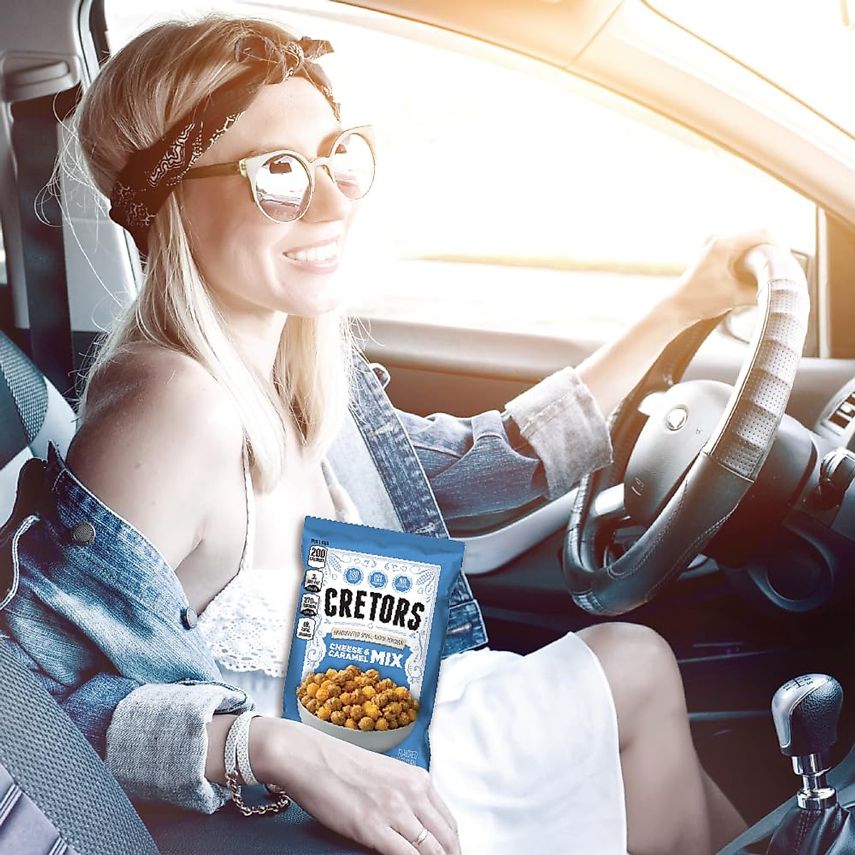 G.H. Cretors’ Gourmet Caramel Corn Popcorn – Irresistible Cheese & Rich Caramel Flavor in Convenient Individual Bags, 7.5 Oz (6 Pack)