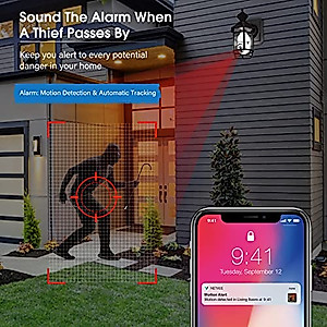 Kocanasi Light Bulb Security Camera, 1080P Wireless Cameras, 360° Surveillance Camera Smart Home Camera with Night Vision Motion Detection Alarm Two Way Talk Indoor Outdoor