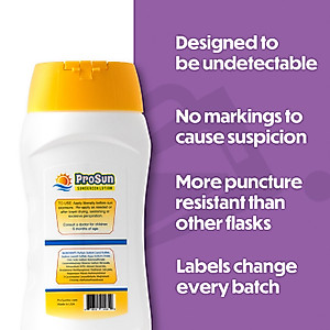 Hidden Sunscreen Flask By Smuggle Mug | Dispenses Sunblock | Disguised Container for Liquor | Secret Bottle to Hide Booze | Cruise Travel Containers | Flasks For Smuggling Rum Or Beverages