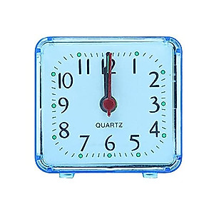 N/A Silent Alarm Clock Night Light Bedroom Bedside Office Small Alarm Clock Need Battery Loud Twin Bell Quartz Clock Alarm (Color : D, Size : 6.1 * 5.5 * 2.7cm)