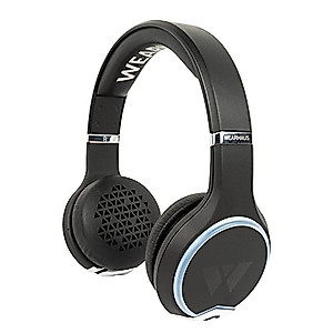 Wearhaus Arc On-Ear Bluetooth Headphones with Wireless Music Sharing, Customizable Color Ring, Touch Controls, Spotify Apple Music Integrated iPhone Android App - Black
