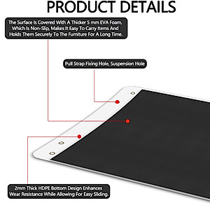 Large Multi-Purpose Drag Sled,Yard Drag Mat with Pull Cables,Makes Moving Spa/Hot Tubs and Other Large Items A Breeze,for Moving Heavy Furniture,Cabinets,Icebox,Safes,Piano,Deer and More 40" X 110"