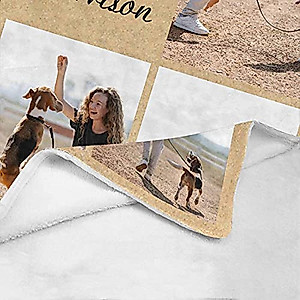 InterestPrint Custom Dog Photo Blanket - Personalized Picture Blankets for Pets Dog Lovers - Customized Gifts Using My Own Photos Throws 60" x 80"