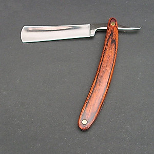 HEALLILY 2Pcs Straight Razor Vintage Folding Shaving Razor Manual Shaver Old Fashion Beard Shaver with Wood Handle Barber Shaver Tool