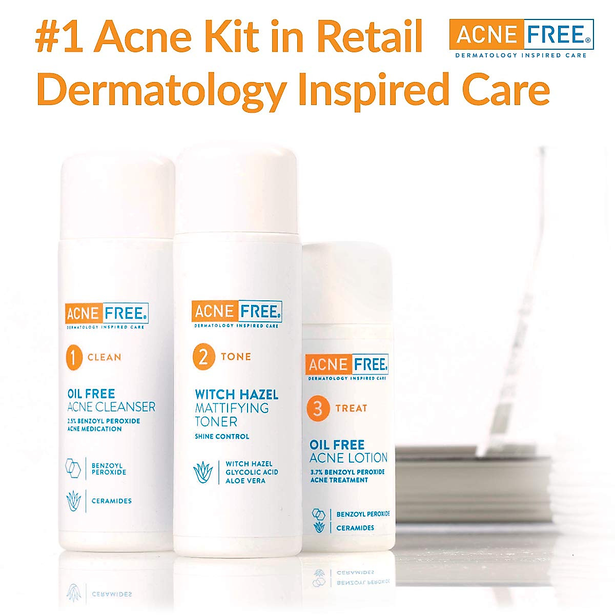 AcneFree 24 Hour Acne Clearing System 1 kit (Pack of 2)
