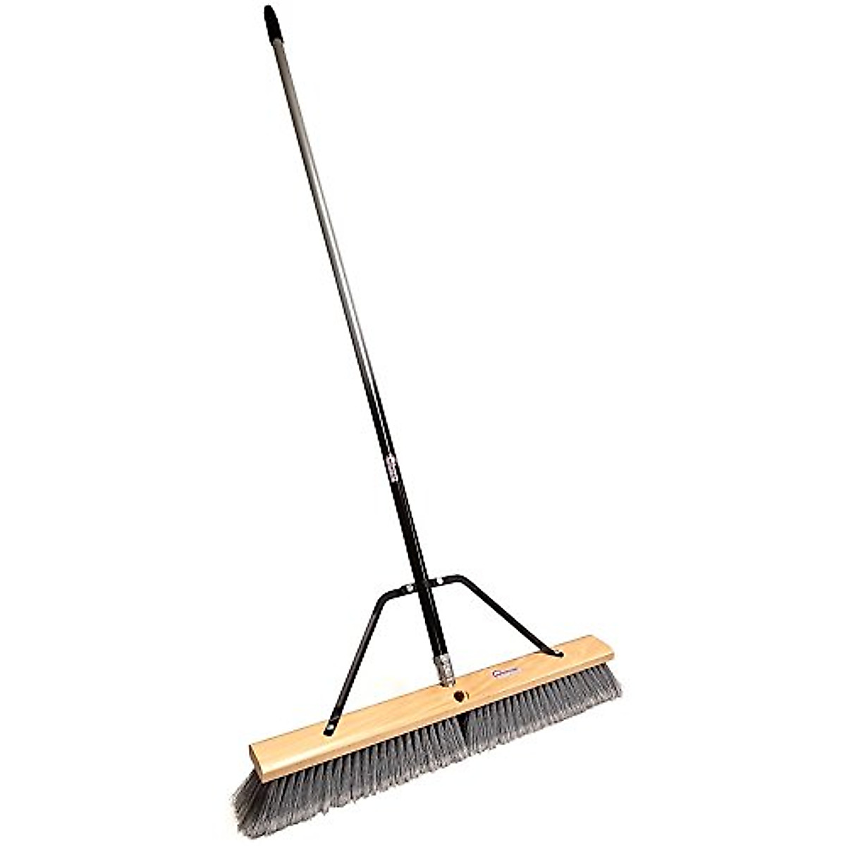 American Select Tubing Pbma24004 Heavy Duty 24" Multi-Surface Push Broom with Silver/Black Handle