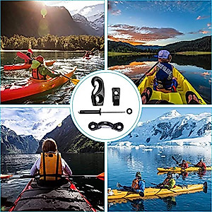 SPORBA Kayak Pad Eye Kit, Expanded Deck Rigging Kit with 5PCS Deck Loops Tie Down Hooks 26PCS Tri-Grip Rivets and 4PCS Cord End Hooks Kayak Replacement Parts for Kayaks Canoes Boats