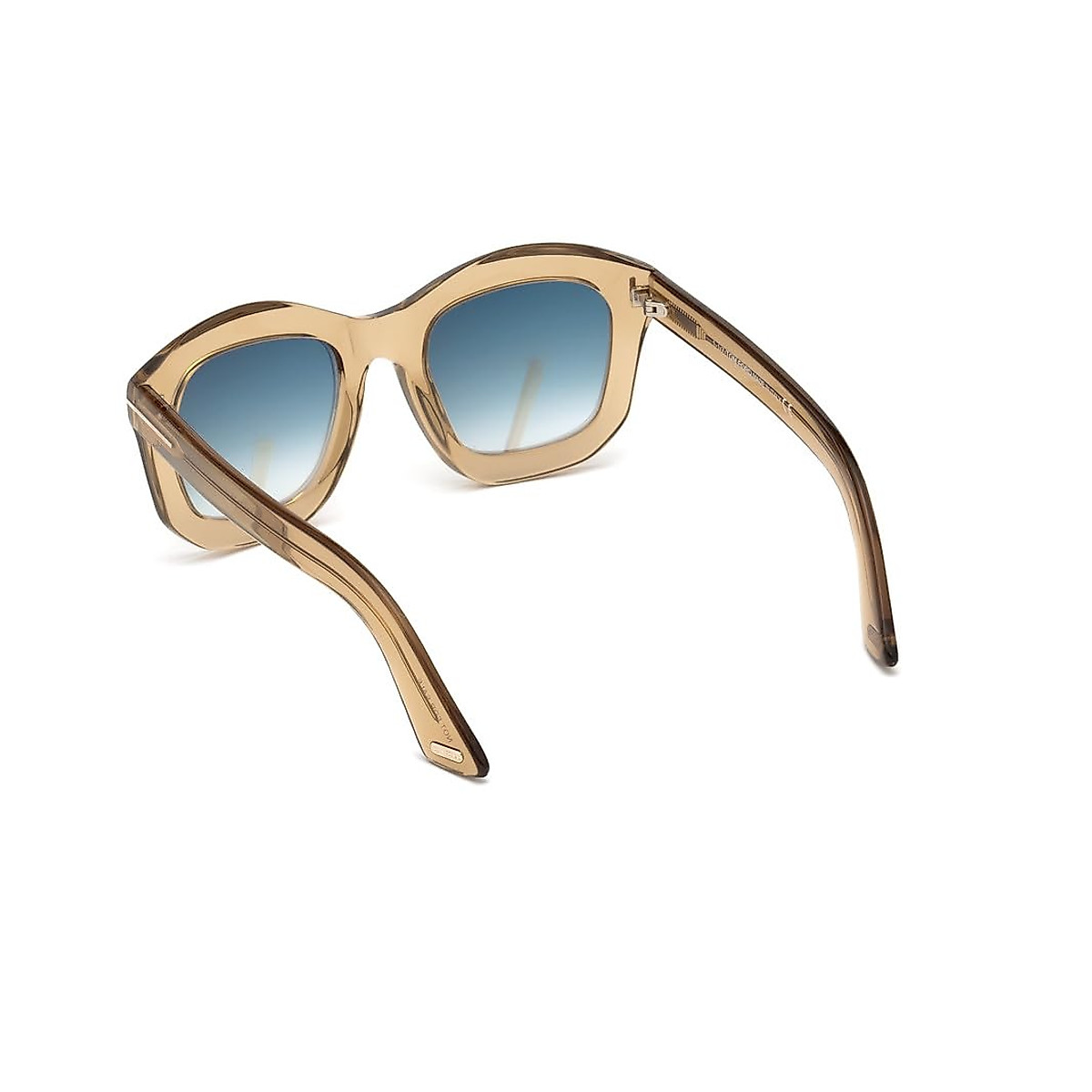 Tom Ford Square Sunglasses TF582 Julia-02 45P Transparent Champagne 50mm FT0582