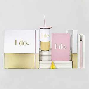 Kate Spade New York Women's Pink Bridal Journal, 8.25" x 5.25" Bound Notebook with 200 Lined Pages, I Do