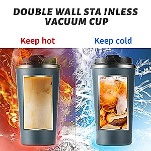 MUCR Vacuum Travel Mug 18oz, Double Wall Stainless Steel Insulated Coffee Cups with Snap Lid, Vacuum Cup for Coffee,Tea and Soda, Blue