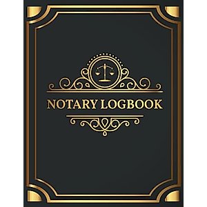 NOTARY LOGBOOK: Public Notary Records Book/Official Notary Journal with 200 Entries,100 pages, 8.5 " x 11" ,Official Notary /Agent Journal and Log of National Acts Book