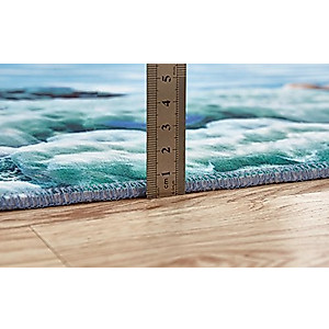 Fantasy World Bath Mats Bathroom Illustration Three Headed Fire Breathing Dragon Large Monster Gothic Theme Door Mats Inside Non Slip Backing 36"x60" Brown Grey