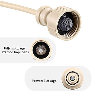 Mist Cooling System 29.5 FT/ 9 m Misting Line, 11 Brass Mist Nozzles, Faucet Connector, 30 Pieces Clip Outdoor Mister Patio Garden Greenhouse Trampoline