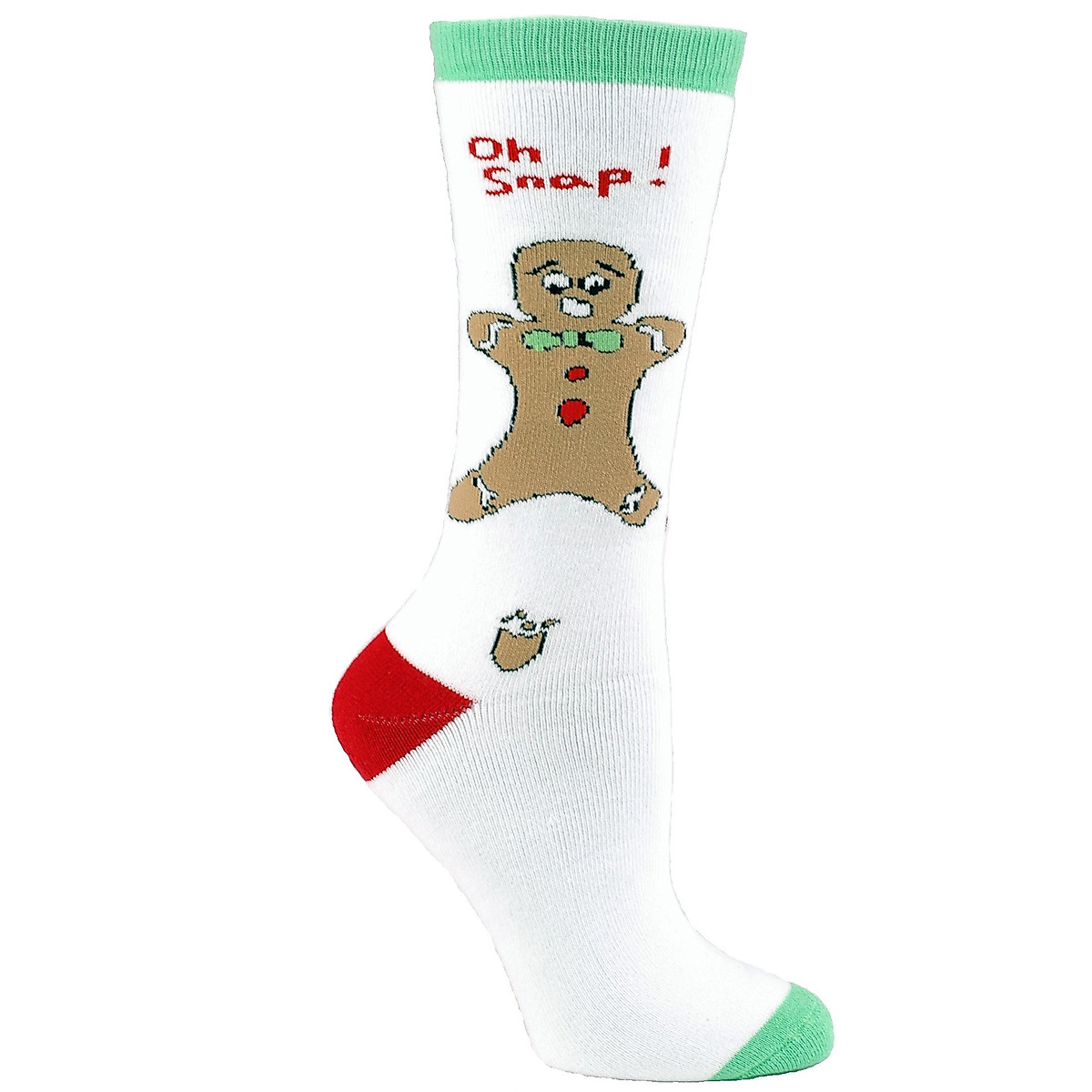 Tree Buddees Unisex Adult - Oh Snap! Funny Gingerbread Man Christmas Socks