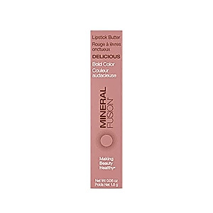 Mineral Fusion Lipstick Butter 0.06 Ounce, Delicious, 1 Count