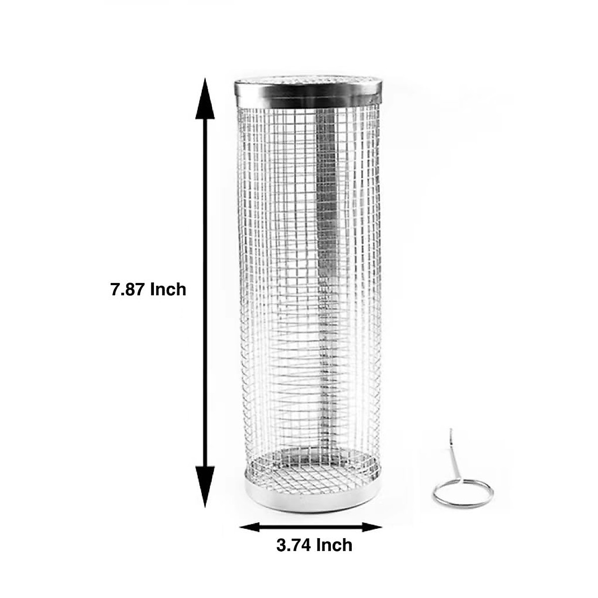 Rolling Grilling Baskets for Outdoor Grilling,BBQ Rolling Grill Basket,Grilling Basket,Rolling Grill Baskets for Outdoor Grill Vegetables,French Fries,Seafood,Meat (11.8X 3.74 inch) (Size : 2PCS 7.87