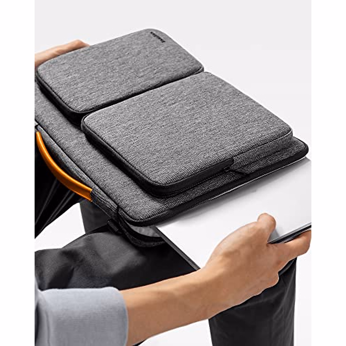 tomtoc Laptop Shoulder Bag for 14 Inch MacBook Pro M4/M3/M2/M1 Pro/Max 2024-2021, 13.5-14.4 Surface Laptop 6/5/Studio 2, Surface Book 3, 360 Protective Case Fit Asus VivoBook