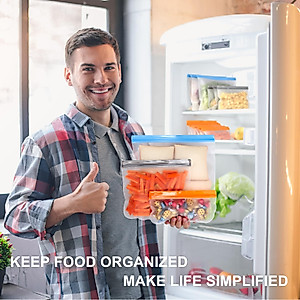 24 Pack Dishwasher Safe Reusable Bags Silicone, Extra Thick Leakproof Reusable Freezer Bags, BPA Free Reusable Sandwich Bags for Lunch Meat Veggies (6 Gallon 9 Snack 9 Sandwich Bags)