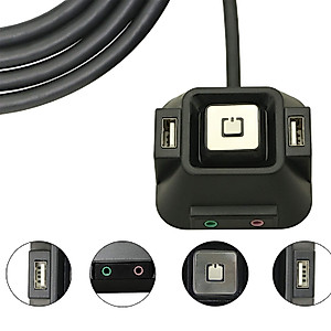 Desktop Computer Case Switch,Reset HDD Button Switch with Dual USB Ports,Power Button,Audio Ports for Desktop PC Case